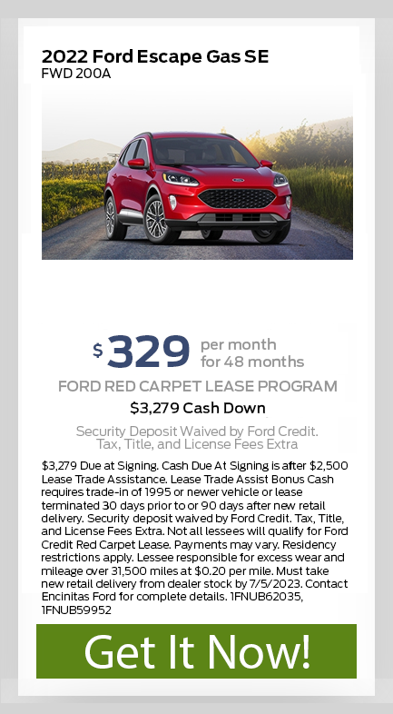 Lease Specials | Encinitas Ford
